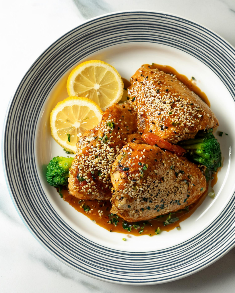 Sesame Lemon Chicken Thighs - Joe's Gourmet Poultry